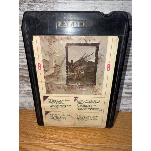 Media | 8 Track Tape Led Zeppelin Vintage Black Cart Untested | Poshmark